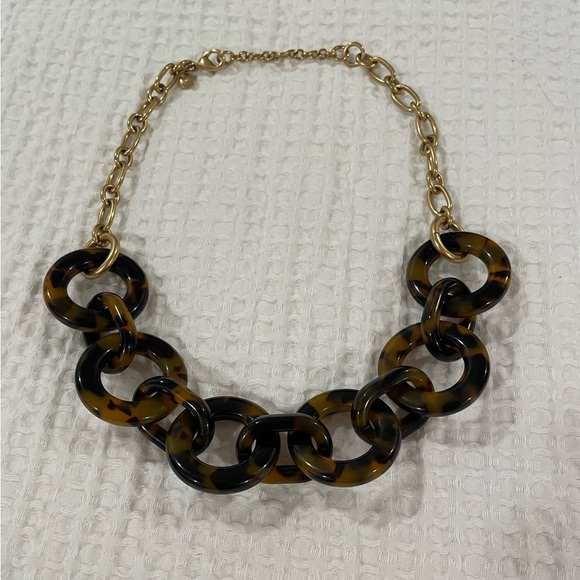 J. Crew | Jewelry | J Crew Womens Black Brown Chunky Statement Necklace ...